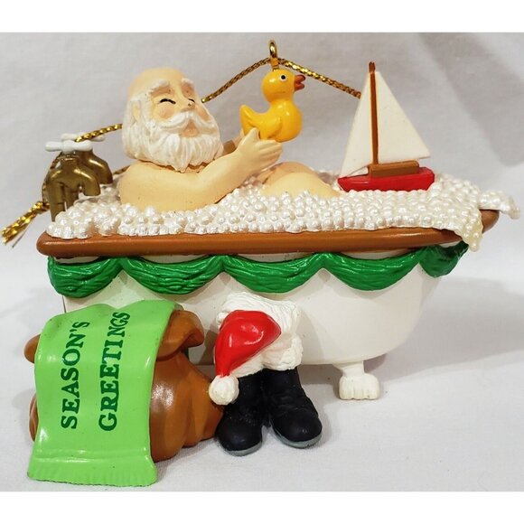 Holiday | Santas Best Squeaky Clean Christmas Ornament Santa Bubble ...
